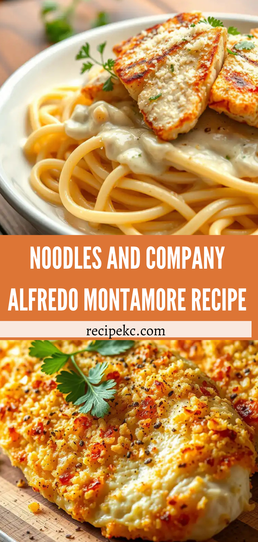 Noodles Company Alfredo Montamore With Parmesan Crusted Chicken